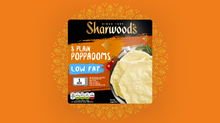 Sharwood's Low Fat Plain Poppadom 8 Pack